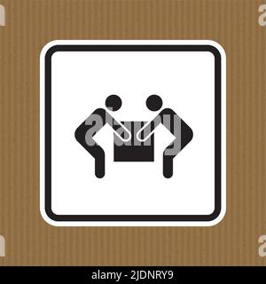 Symbol Two Person Lift Sign Isolate On White Background,Vector ...