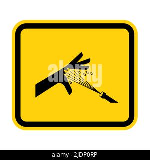 Skin Puncture Pressurized Water Jet Symbol Sign Isolate On White ...