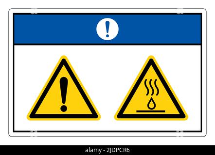 Security Notice Burn hazard,Hot surface,Do not touch Symbol Sign ...