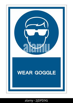 Wear Goggle Symbol Sign Isolate on White Background,Vector Illustration ...
