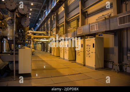 Complex gas-insulated switchgear inside Nuclear Power Plant Stock Photo ...