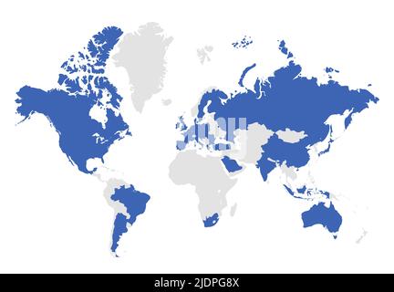 G20 world map countries infographic. Saudi Arabia Turkey Brazil ...