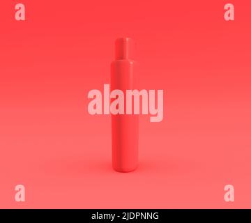 Red shampoo bottle, 3D rendering Stock Photo - Alamy
