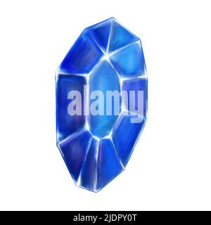 Bright Sparkly Gemstone or Crystal Art isolated on white. Celestial and ...
