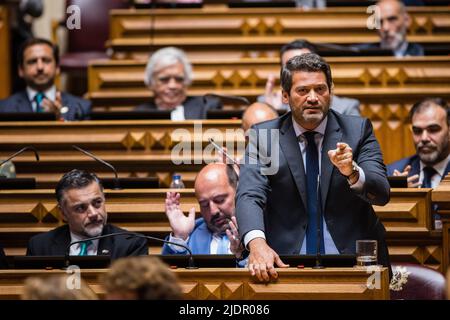 Andre Ventura, CHEGA leader, speaks during the general policy debate in ...