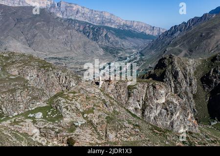 Beautiful mountains of upper Balkaria, Caucasus, Elbrus region, Russia ...