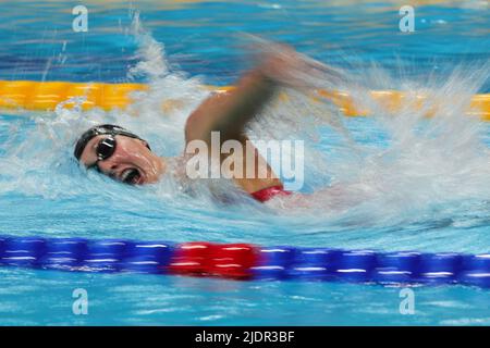 Taylor Ruck of Canada, competes in the swimming 50m Butterfly Women ...