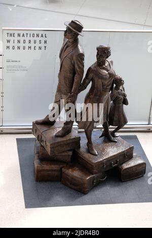 Basil Watson, Windrush Day Statue Unveiling, Waterloo Station, London ...