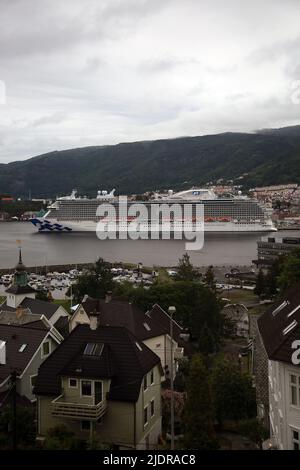 Cruise Liner "Sky Princess" visiting Bergen, Norway Stock Photo - Alamy