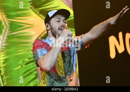 Roma, Italy. 22nd June, 2022. Simone Pagani of Pinguini Tattici ...