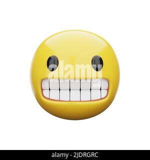 3d emoji Grimacing Face Stock Photo - Alamy