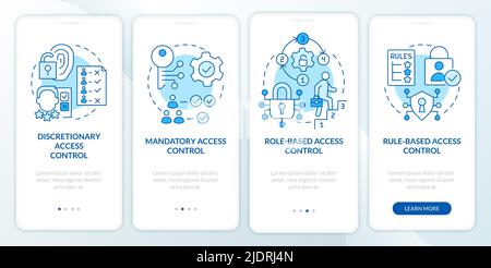 Types of access control onboarding mobile app screen Stock Vector Image ...