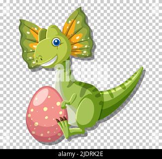 Cute dilophosaurus dinosaur isolated illustration Stock Vector Image & Art - Alamy