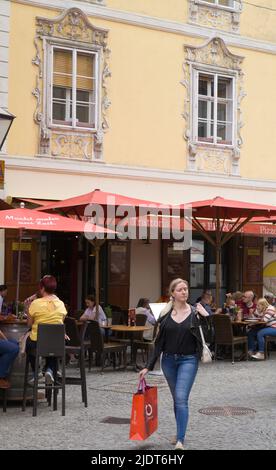 Austria, Styria, Graz, street scene, cafe, people Stock Photo - Alamy