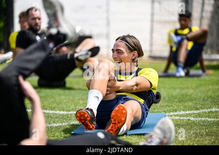 Union's Casper Nielsen pictured during a training session at the winter ...