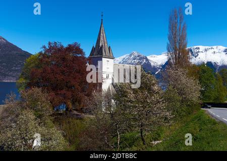 Utne church in Ullensvang, Hardanger, western Norway. Built in 1895 ...