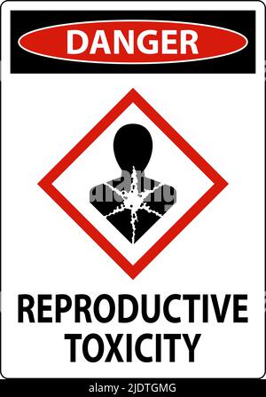 Danger Reproductive Toxicity GHS Sign On White Background Stock Vector ...