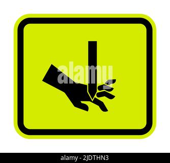 Cutting of Fingers Straight Blade Symbol Sign Isolate On White ...