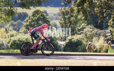Simon Carr during the 2022 British National Road Championships time ...