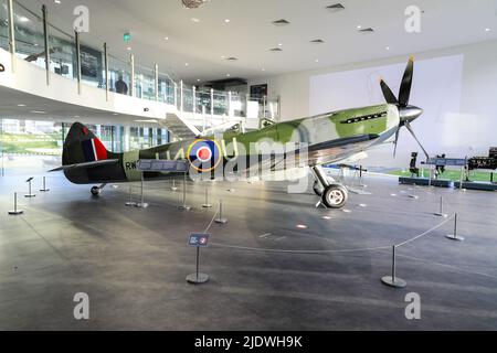 Spitfire RW388 aeroplane on display at the Potteries Museum and Art ...