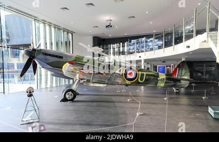 Spitfire RW388 aeroplane on display at the Potteries Museum and Art ...