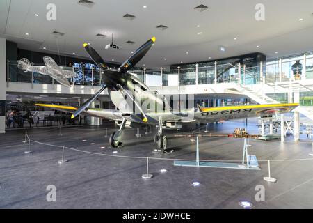 Spitfire RW388 aeroplane on display at the Potteries Museum and Art ...