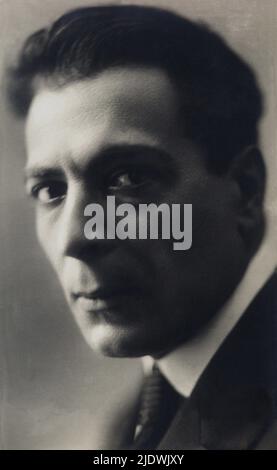 Portrait of Italian silent film actor Mario Bonnard, 1920s Stock Photo ...