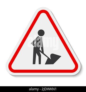 Men At Work Symbol Sign Isolate on White Background,Vector Illustration ...