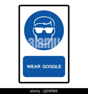 Wear Goggle Symbol Sign Isolate on White Background,Vector Illustration ...