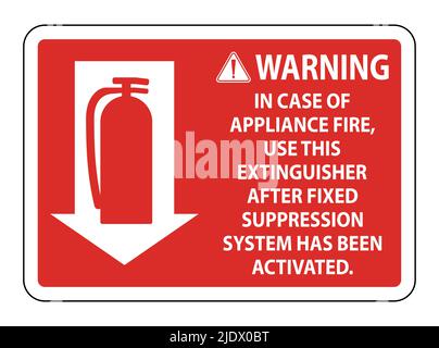 Fire extinguisher with nozzle icon in linear style Stock Vector Image ...