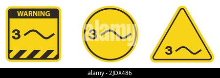 Three Phase Power Symbol Sign Isolate On White Background Stock Vector ...