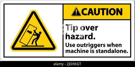 Caution Tip-over hazard sign. General safety signs and symbols Stock ...