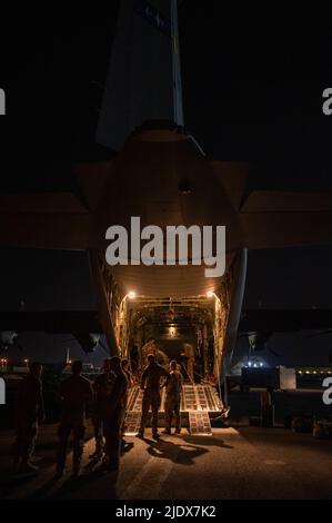A U.S. Airman from the 41st Expeditionary Electronic Combat Squadron ...