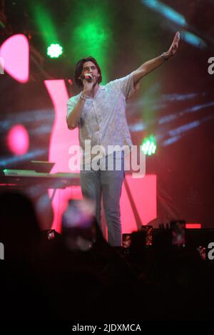 Napoli, Italy. 23rd June, 2022. The singer Alvaro Soler, concert at the ...