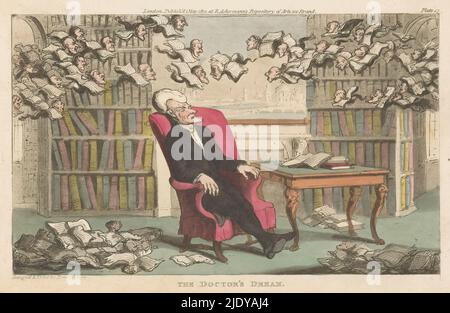 Doctor Syntax Sleeping in a Library, Thomas Rowlandson, 1812 - 1821 ...