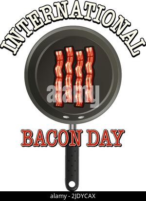 International bacon day poster template illustration Stock Vector Image ...