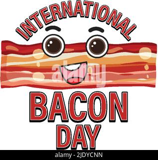 International bacon day poster template illustration Stock Vector Image ...
