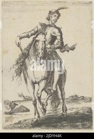 Easterner on horseback, print maker: Theodorus van Kessel, (mentioned ...
