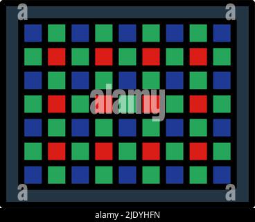 Icon Of Photo Camera Sensor. Bold outline design with editable stroke ...