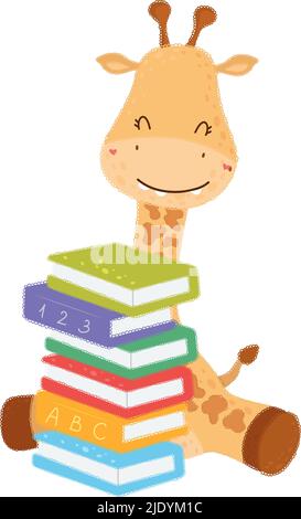 Adorable giraffe clipart vector illustration Stock Vector Image & Art ...
