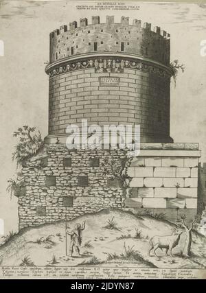 View of the tomb of Caecilia Metella at Rome, François Vivares, After ...