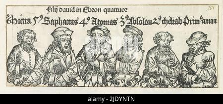 Six sons of King David, Filij David in Ebron quattuor / 6us Hietra ...