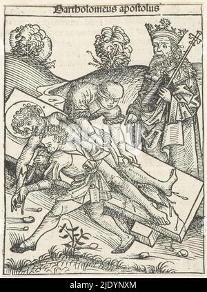 Bartolomew flayed alive, Bartholomew Apostolus (title on object), Liber ...