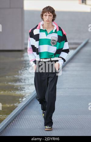 MILAN, Italy- June 18 2022: Alex Badia on the street in Milan Stock ...