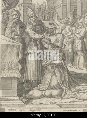 Solomon is anointed king, anonymous, after Maarten van Heemskerck, 1560 ...