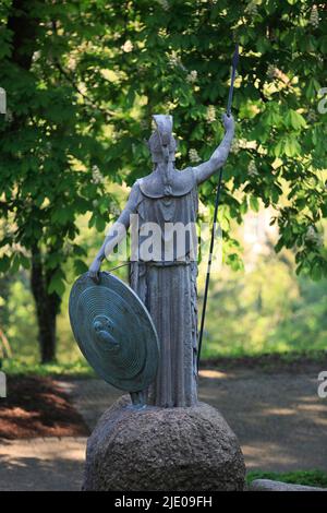 Neoclassical Athena Fountain by Karl Donndorf on the Karlshoehe in the ...