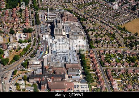 aerial view of Doncaster Royal Infirmary hospital, Yorkshire, UK Stock ...