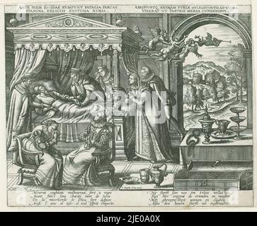 Deathbed of the rich man, Anonymous, Pieter van der Borcht (I), c. 1575 ...