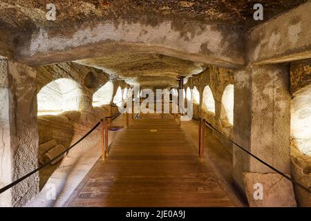 christian catacombs, milos island, cyclades islands, greece, europe ...