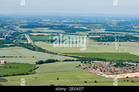 an aerial view of the new east Leeds orbital route, West Yorkshire ...